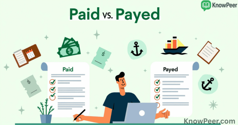 Paid vs Payed: Meaning, Usage, and Key Differences - KnowPeer
