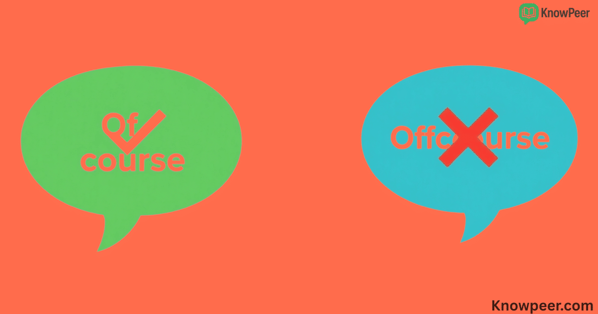 Of Course vs Ofcourse: Correct Usage, Meaning & Examples - KnowPeer