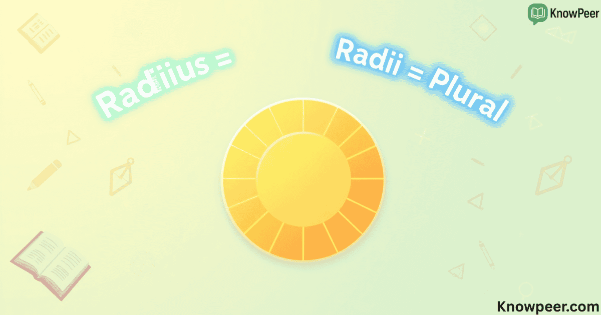 Plural of Radius: Definition, Rules, and Usage Explained - KnowPeer