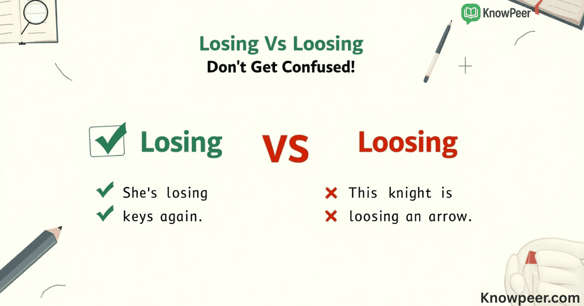 Losing vs Loosing: Correct Spelling, Usage, and Real Examples - KnowPeer