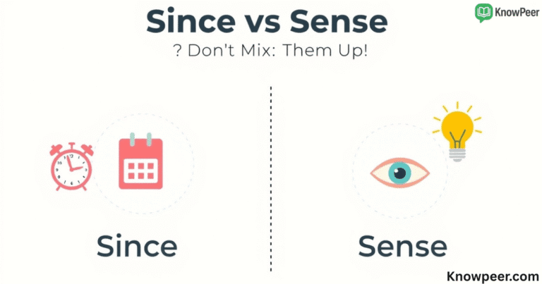 Since vs Sense: Key Differences, Meanings, and Usage Guide - KnowPeer