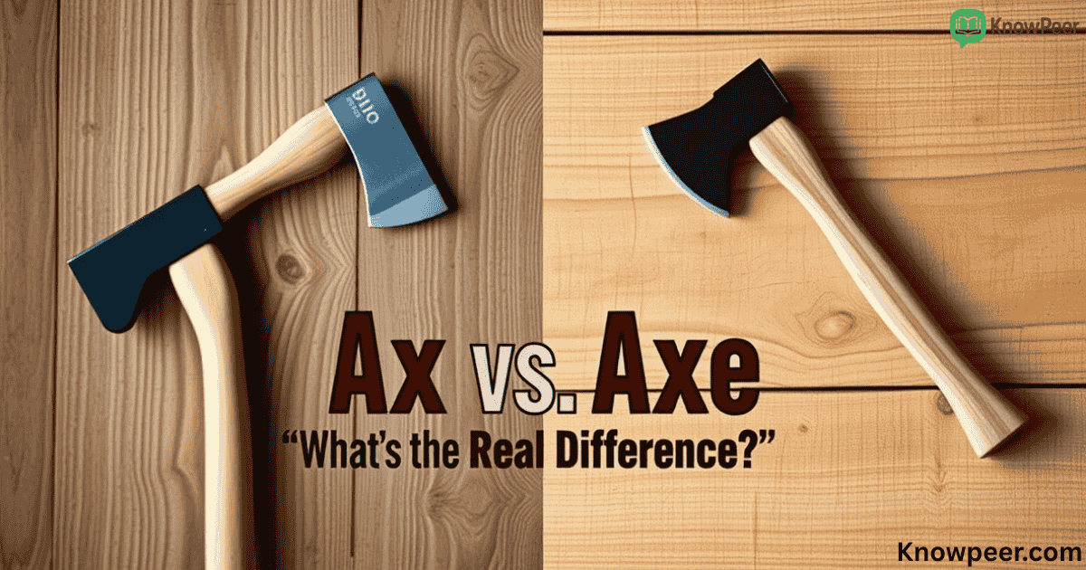 Ax vs. Axe: What’s the Real Difference and Which to Use - KnowPeer
